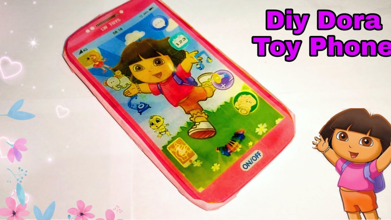 Diy Dora Toy Phone📳with Printable/Zia's craft corner. #craft #toys # ...