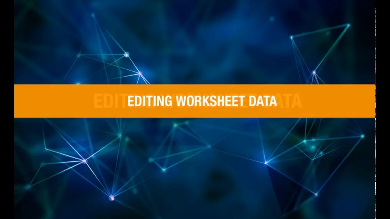 Excel - Editing Worksheet Data - YouTube
