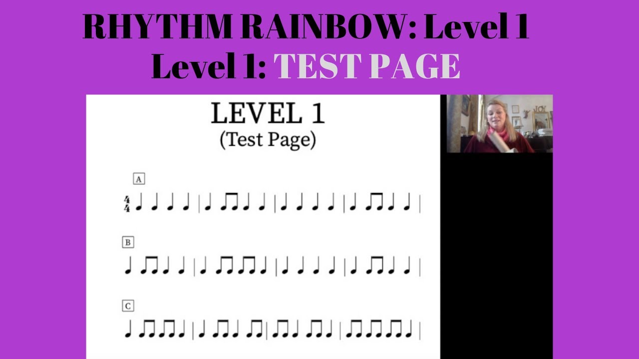 RHYTHM RAINBOW - Level 1: Test Page - YouTube