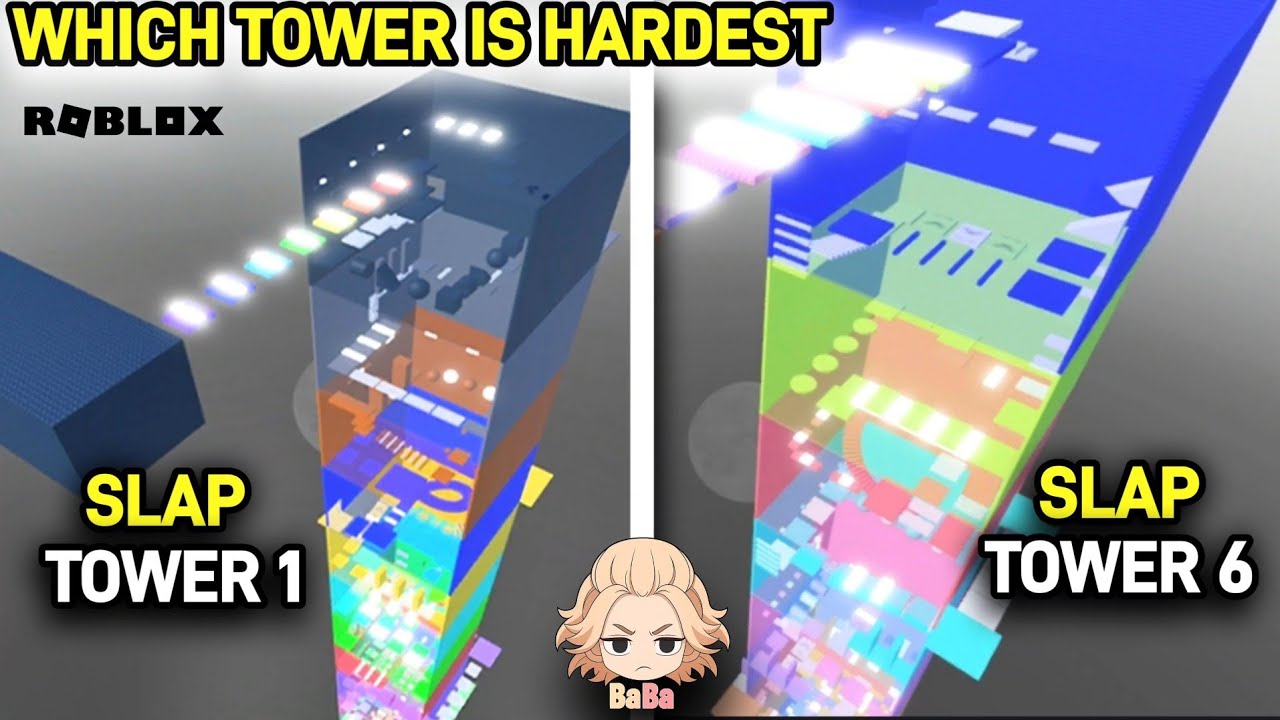 Slap Tower 1 vs Slap Tower 6 (Which Roblox Tower is HARDER?) - BaBa ...