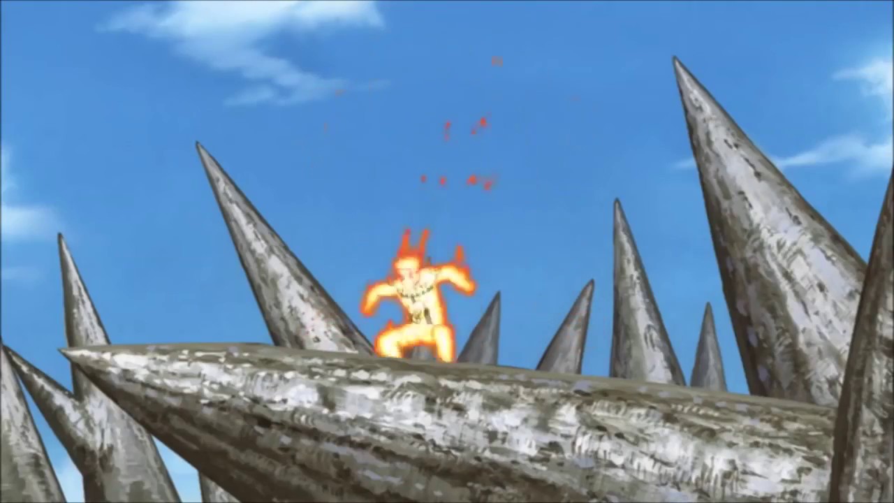 Naruto & Bee Breaking Through the Self Repairing Barrier Naruto ...