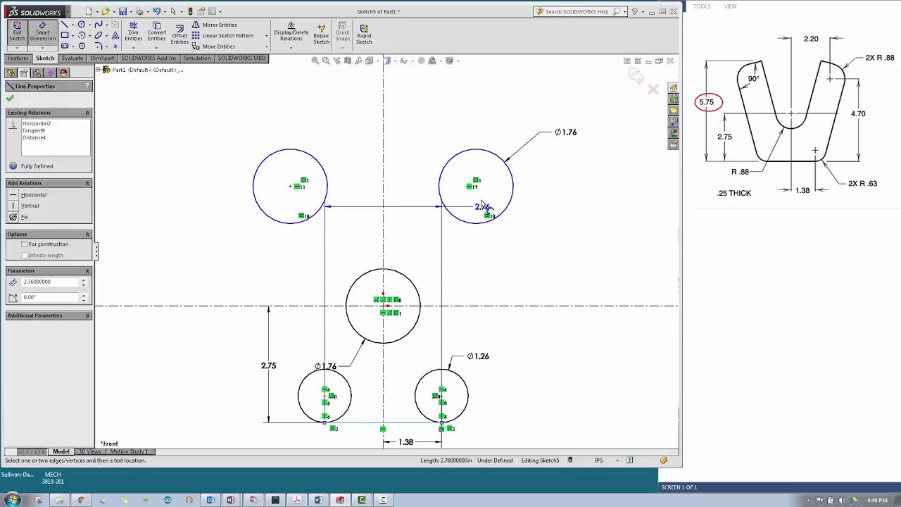 MECH 2010 - Sketching Tutorial - YouTube