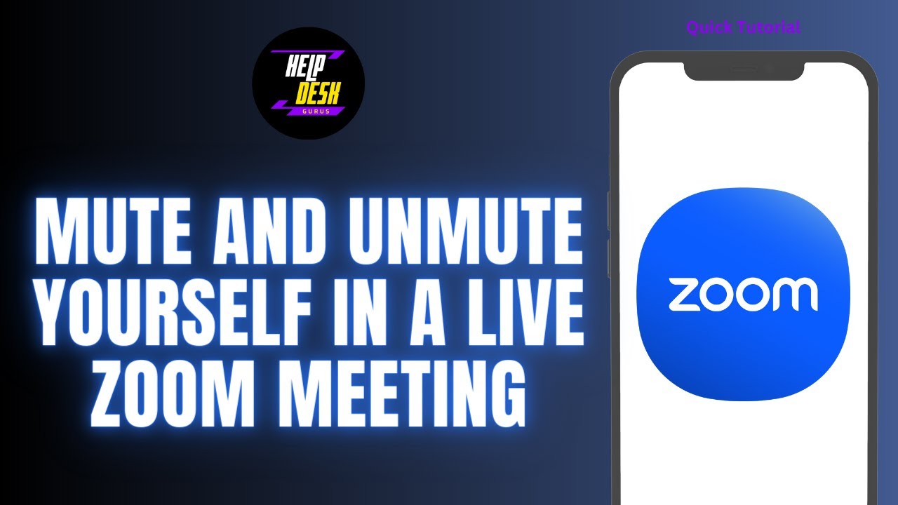 How To Mute And Unmute Yourself In A Live Zoom Meeting - YouTube