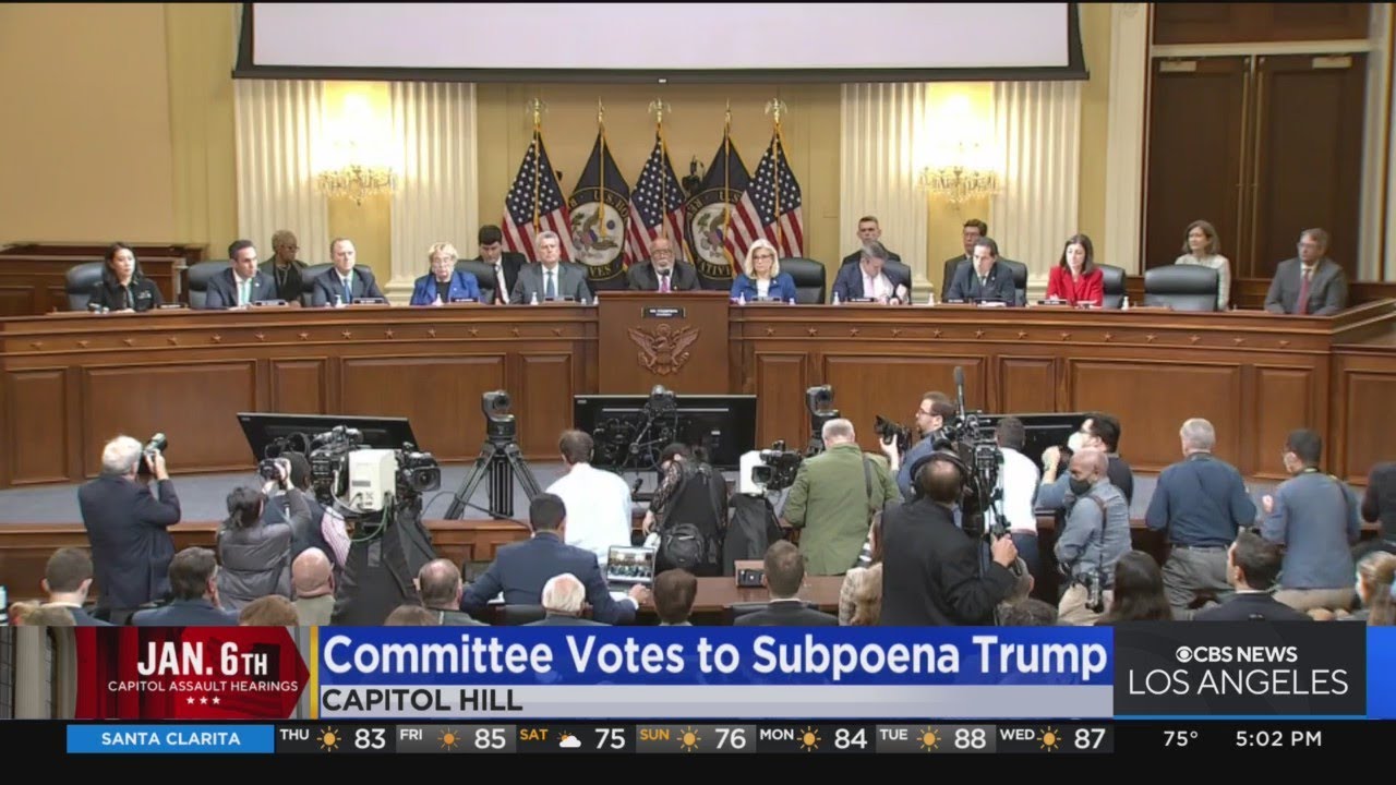 House Jan. 6 Committee votes to subpoena former President Trump - YouTube