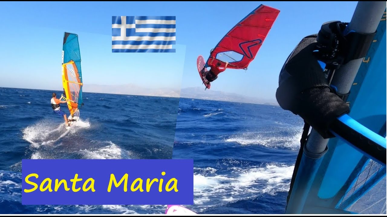 Santa Maria spot in Paros - Windsurf in Greece - YouTube