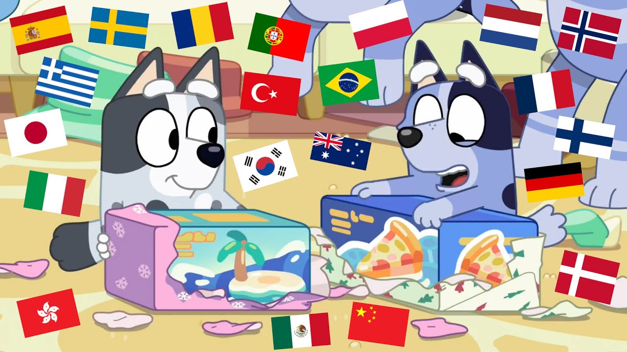 Bluey - Socks say Pizza in DIFFERENT LANGUAGES - YouTube