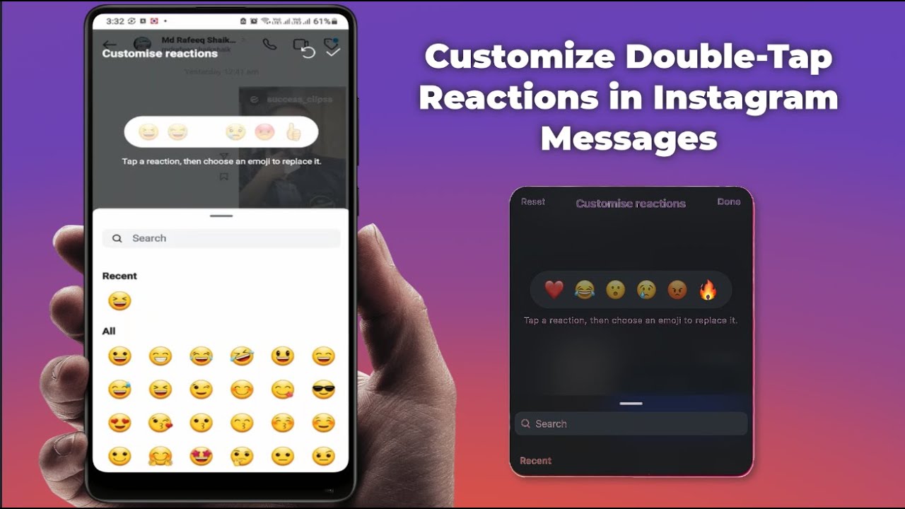 How to Change Double Tap Reaction on Instagram Messages - YouTube