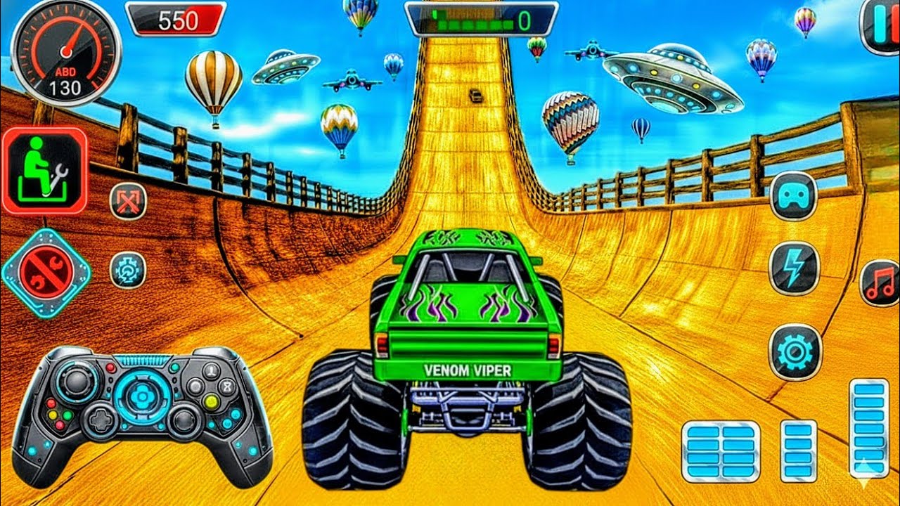 Monster Truck Mega Ramp Impossible Driver - Ultimate Car Stunts GT ...