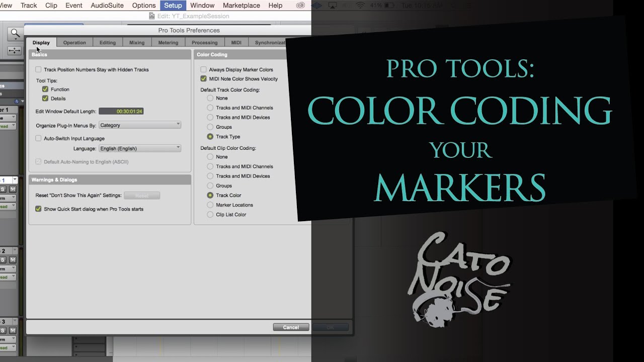Pro Tools Basics: Color Coding Markers - YouTube