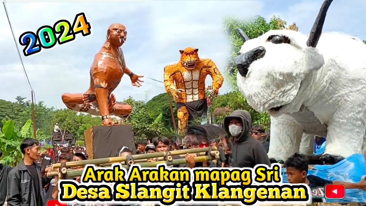 Full Arak Arakan mapag Sri desa Slangit 2024 || Karnaval Ogoh Ogoh ...