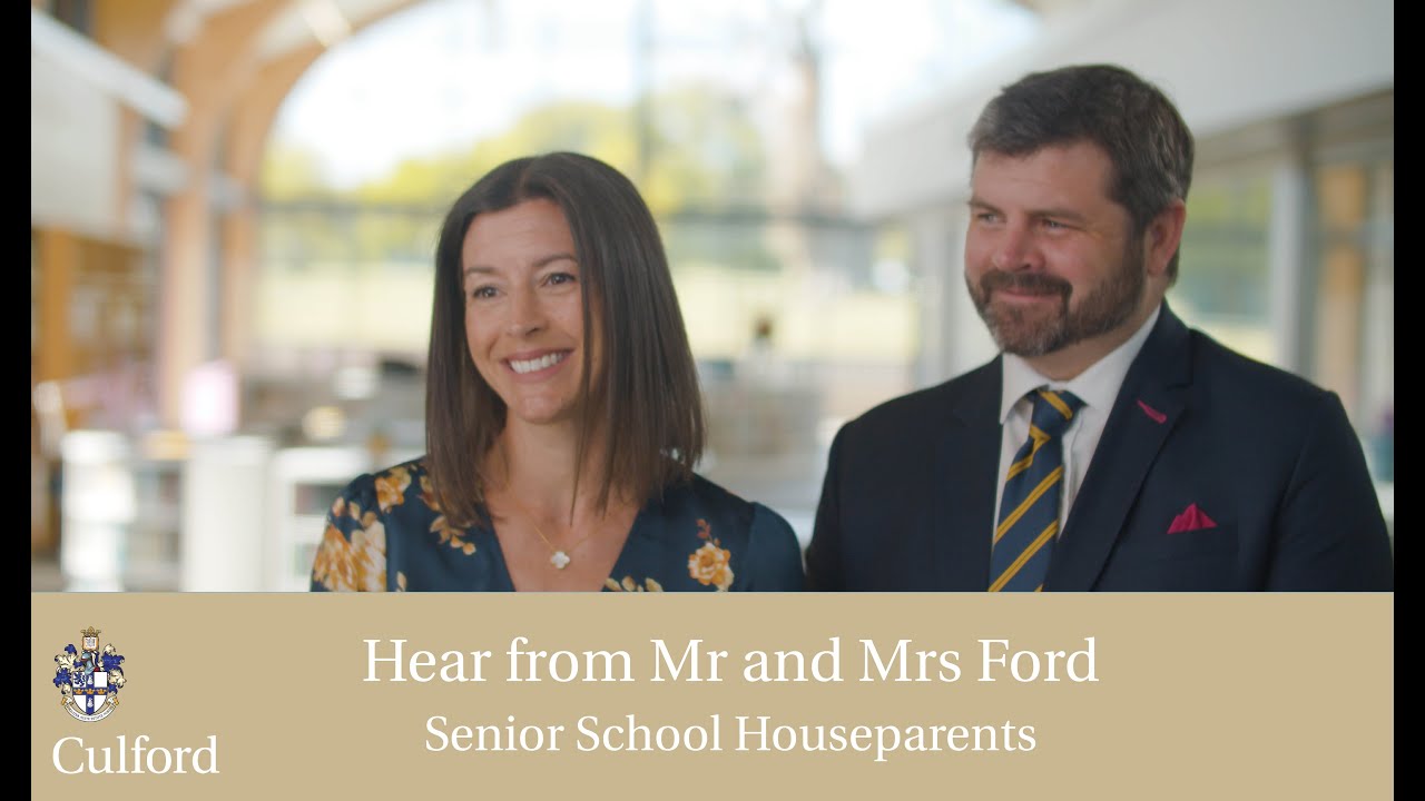 Culford School Virtual Open Morning | Mr and Mrs Ford, Houseparents ...