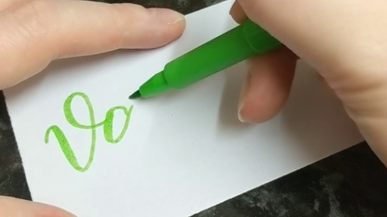Vanessa - modern calligraphy name - Real time lettering - YouTube