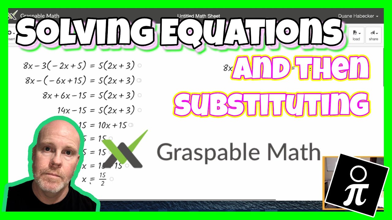 Graspable Math - Solving equations and checking answers - YouTube