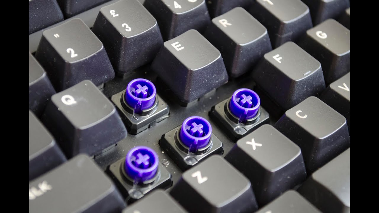 CM Storm Novatouch typing sound Topre Switch without O rings - YouTube
