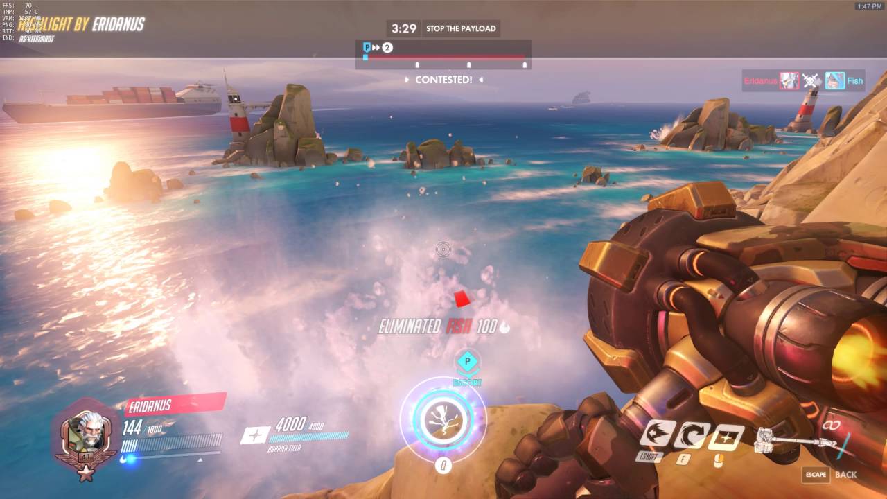 Overwatch - Reinhardt Cliff Charging! - YouTube