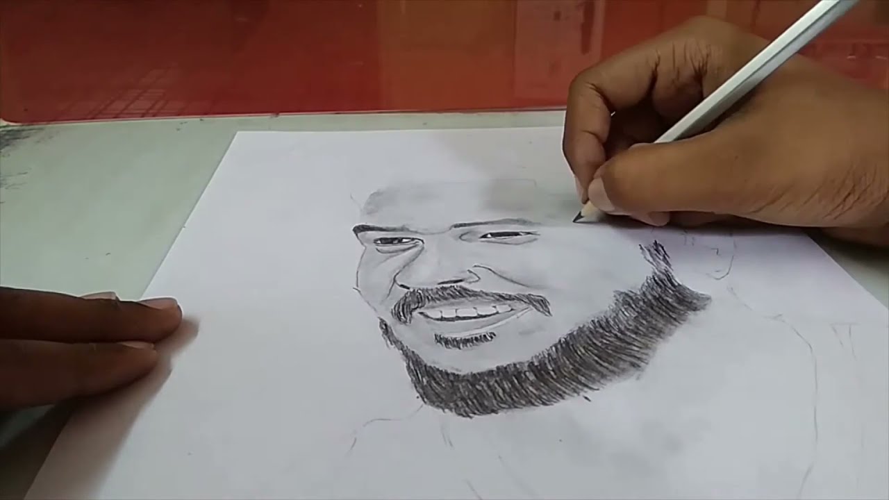 How to draw Sanju Samson. - YouTube