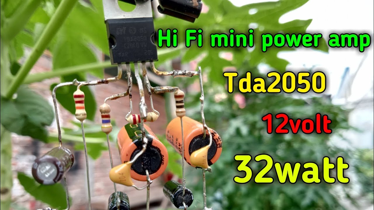 Simple !! mini amplifier hifi tda 2050 12v 32watt - YouTube