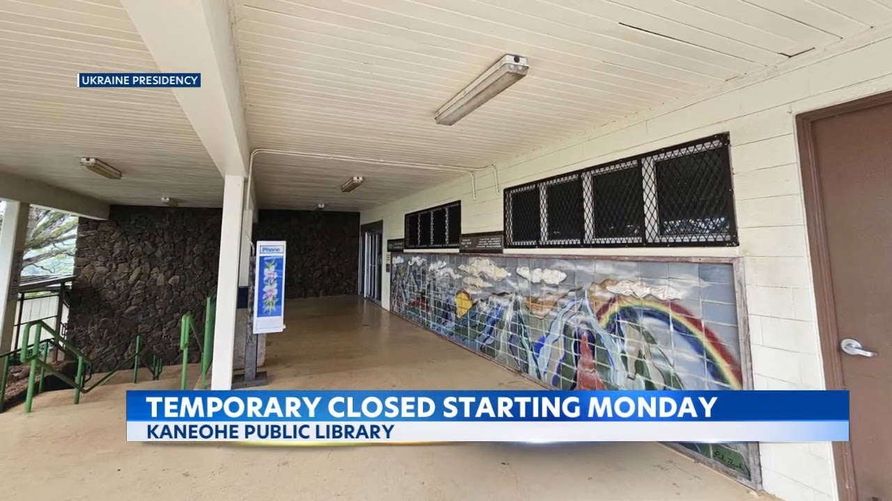 Kaneohe Public Library closes for construction - YouTube