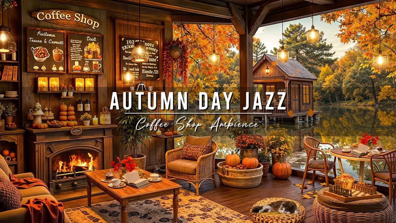 Chill Autumn Day & Smooth Jazz Music 🍂 Cozy Coffee Shop Ambience with ...