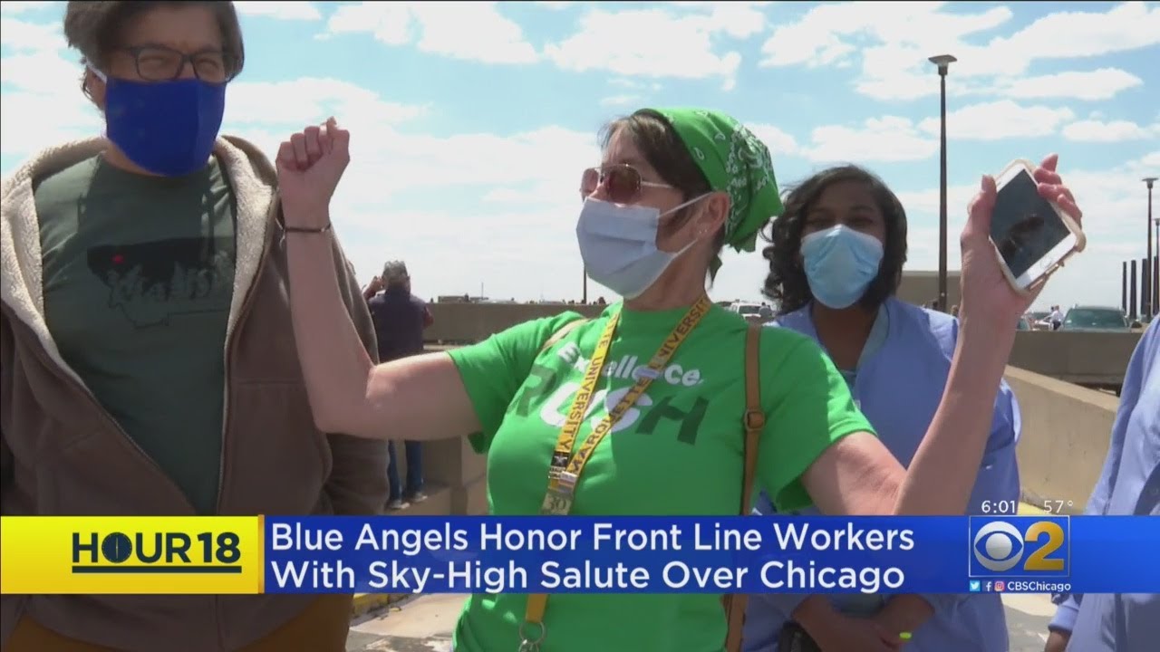 Rush Nurses In Awe At Sky-High Salute - YouTube