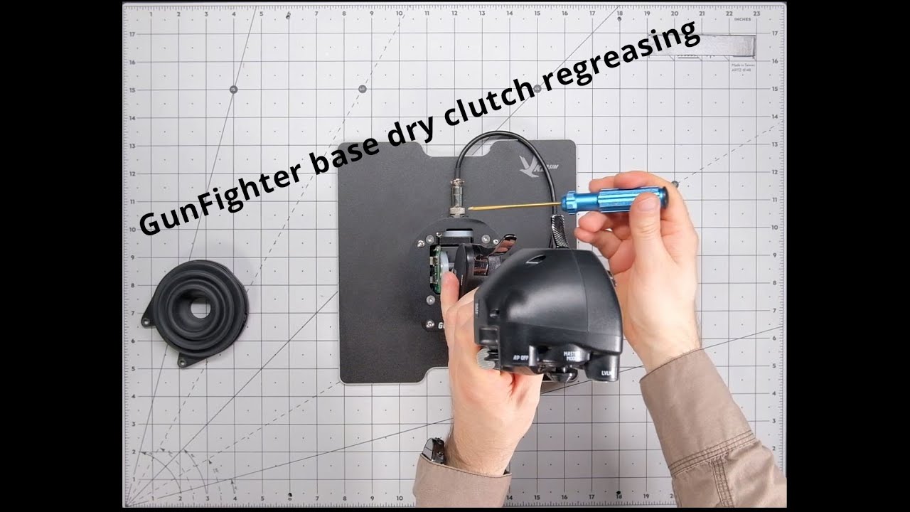 VKB GunFighter base - dry clutch regreasing - YouTube