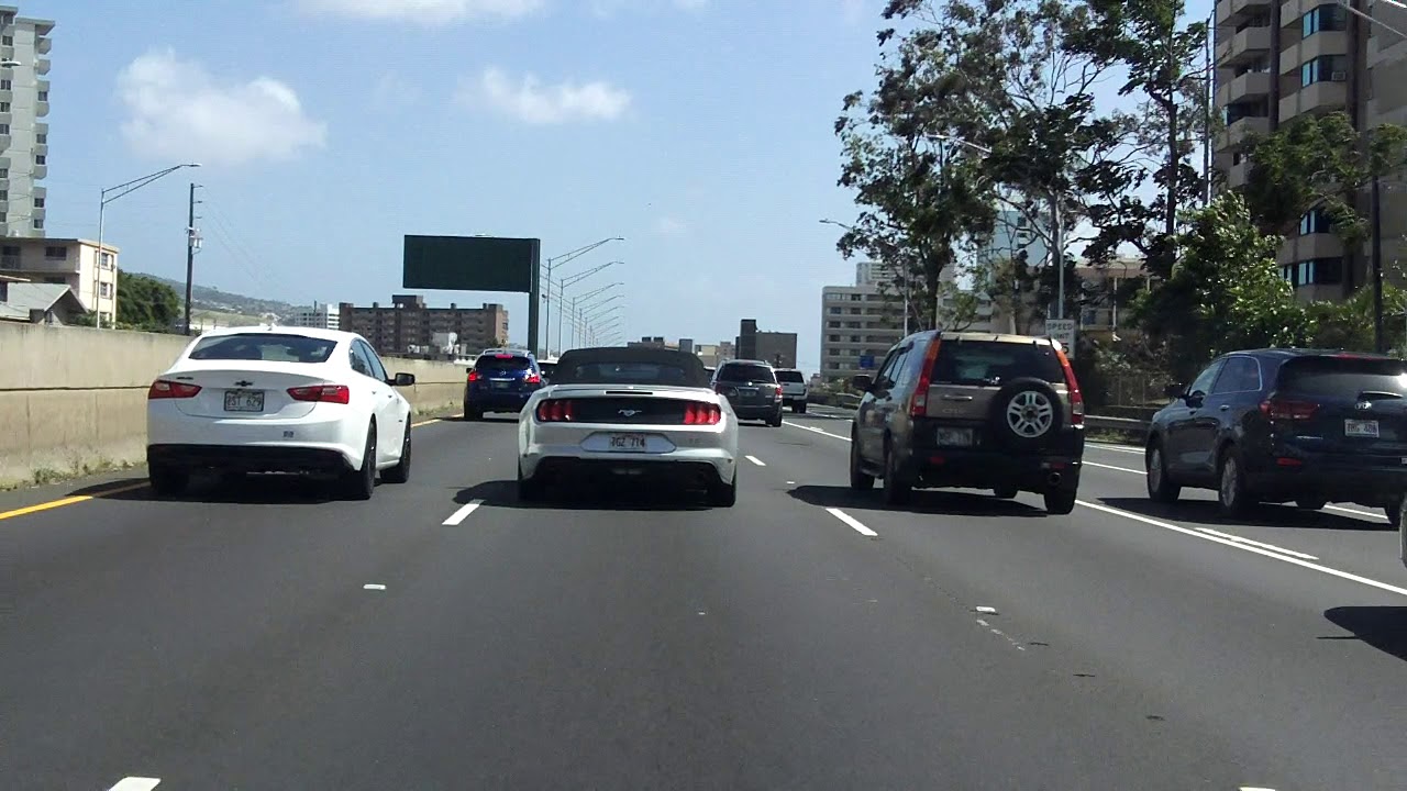 Lunalilo Freeway (Interstate H1 Exits 19 to 27) eastbound - YouTube