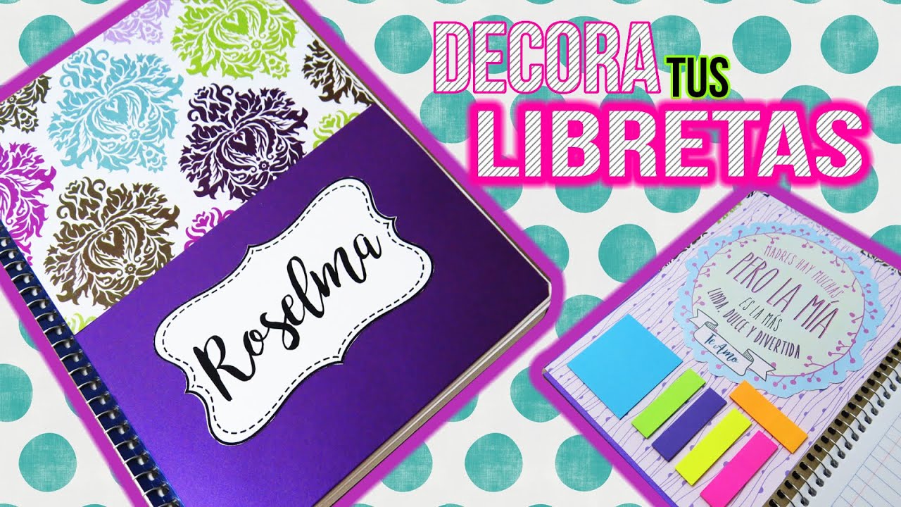 DECORA TUS LIBRETAS // POST-IT ♥♥ TUTORIAL - YouTube