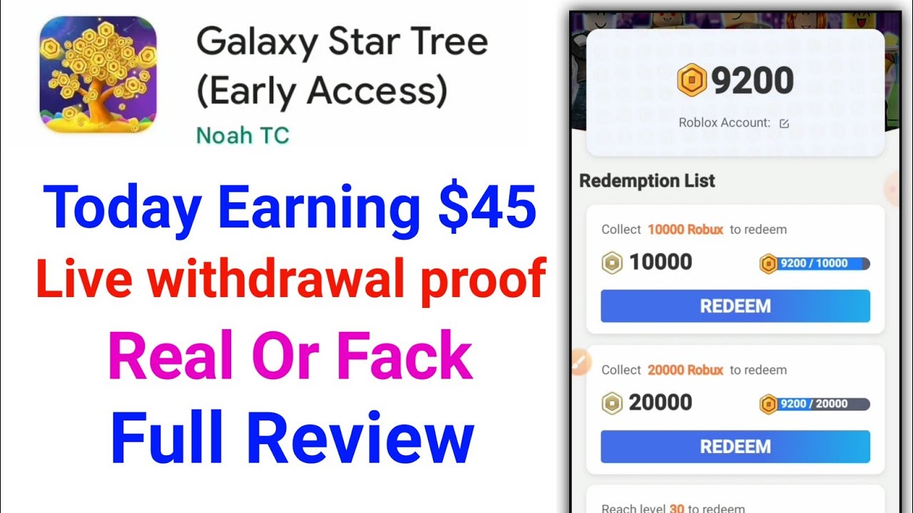 Galaxy star tree real or fake | Galaxy star tree robux 10000 redeem ...
