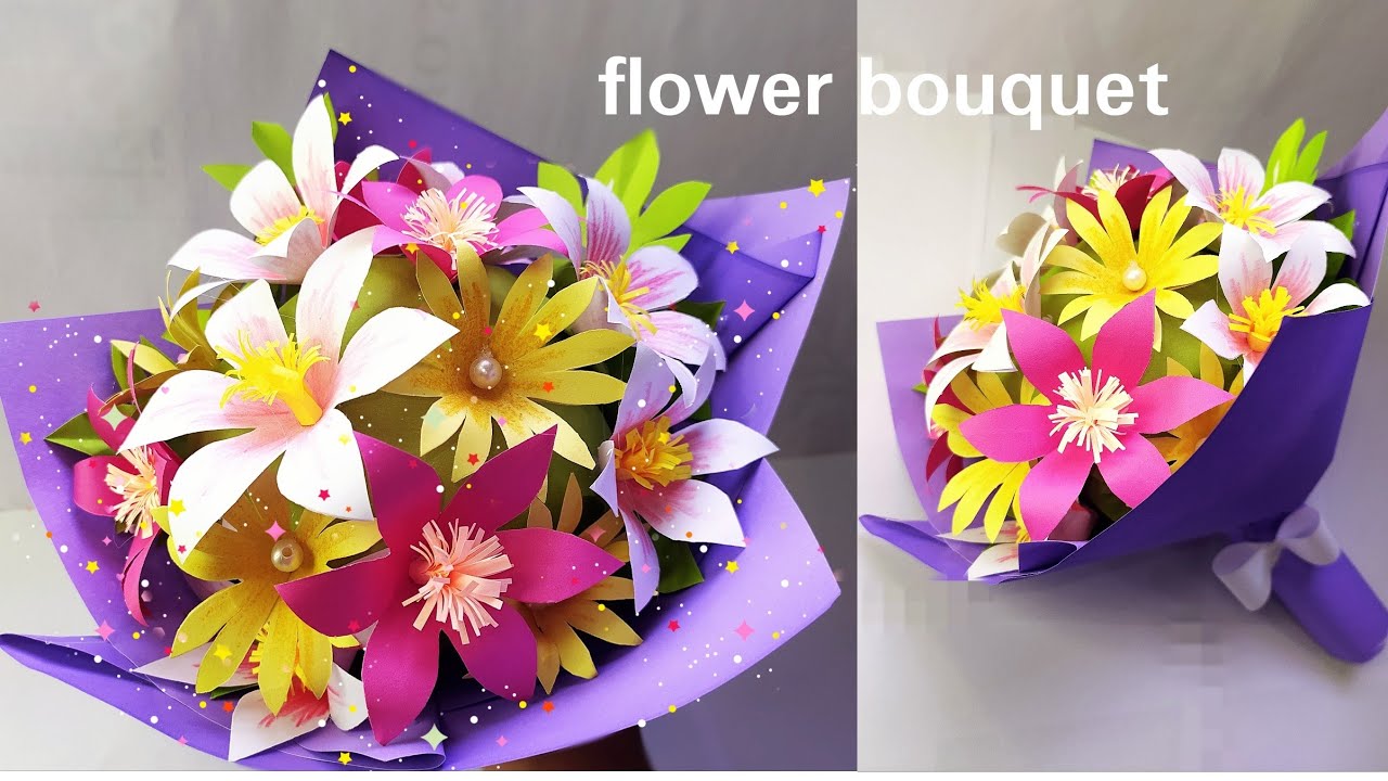 Diy Paper Flower Bouquet Tutorial