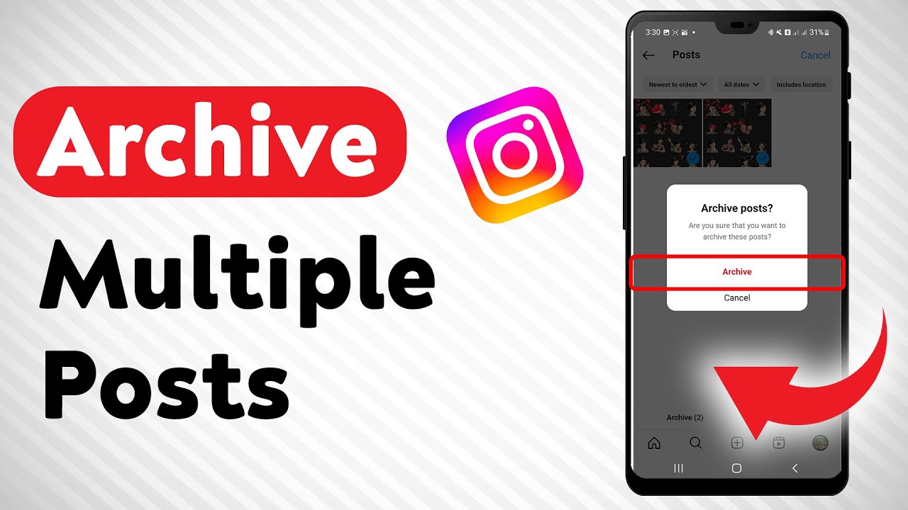 How To Archive Multiple Posts In Instagram - Full Guide - YouTube