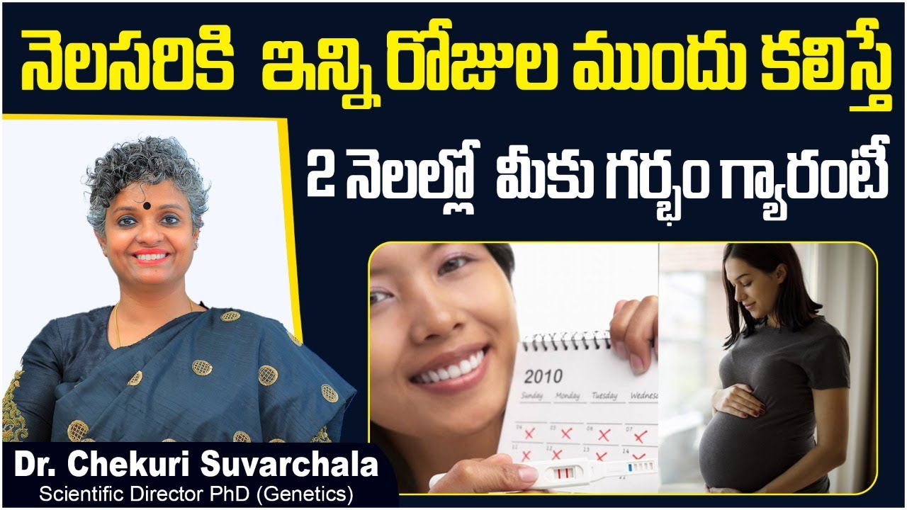 ఇన్ని రోజుల ముందు కలిస్తే | Best Time To Get Pregnant | Dr Chekuri ...
