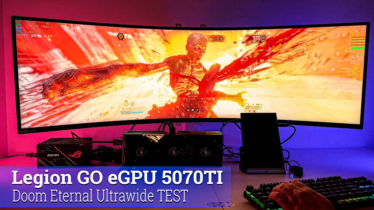 Lenovo Legion GO eGPU 5070ti UT3G DOOM Eternal FPS test FHD #egpu ...