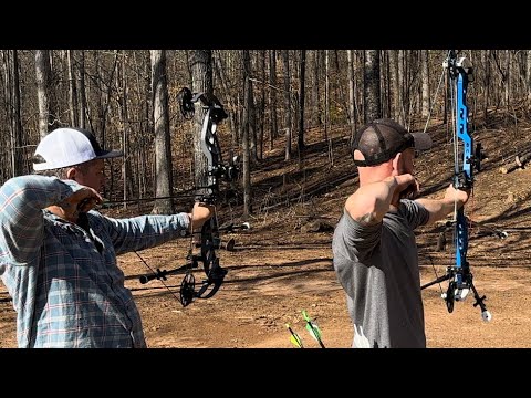 Ultimate at home 3-D archery range . TAC practice range 140 yard shots ...