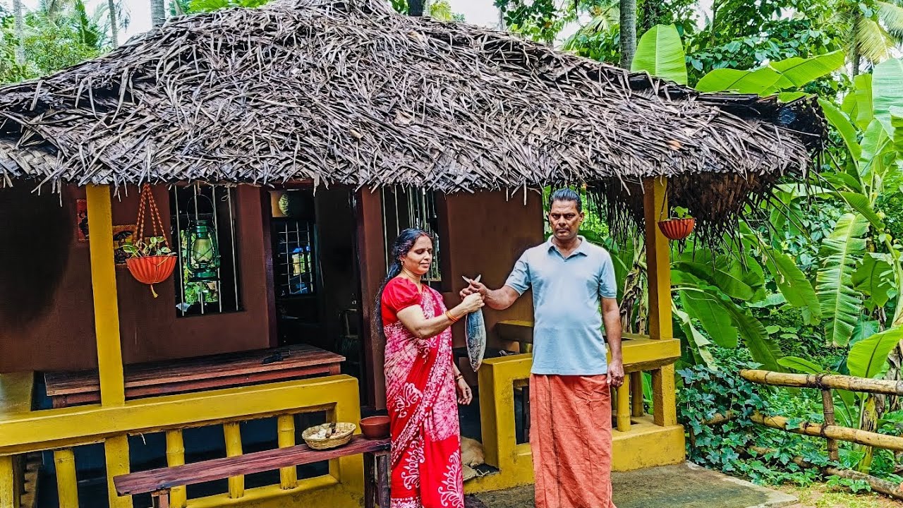 Chura Fish curry recipe ] Tapioca boiled ] Cooking in village ] VILLAGE ...