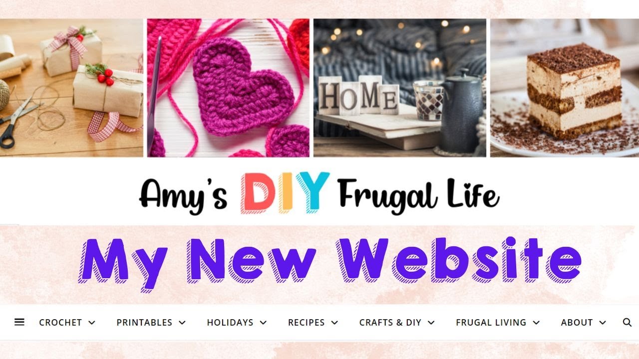 Amy's DIY Frugal Life - My New Website - YouTube