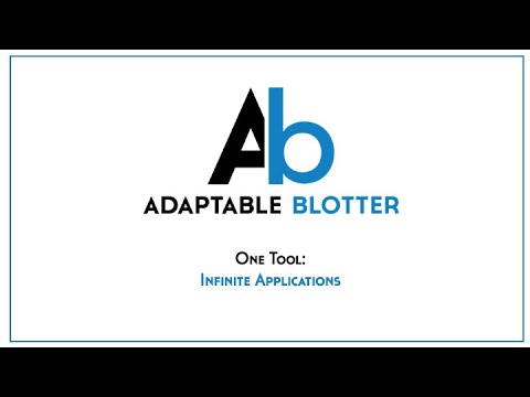 The Adaptable Blotter One Minute Overview - YouTube