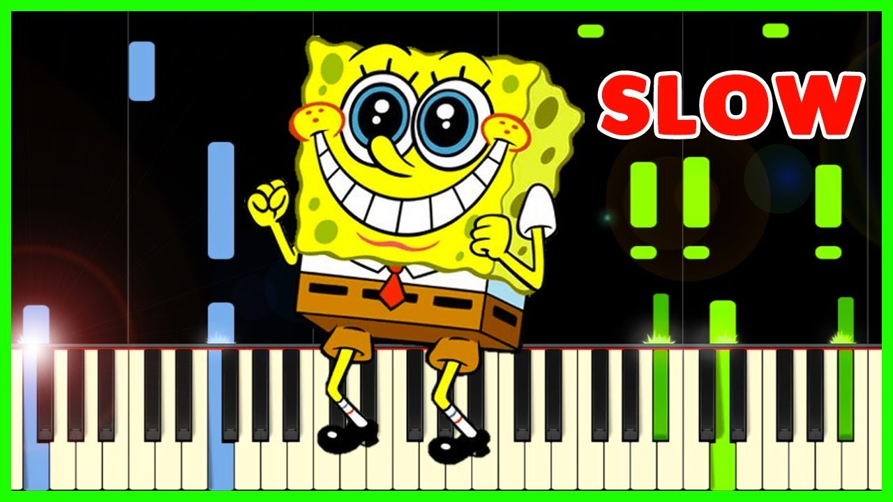 SpongeBob Medley - Slow Piano Tutorial + Sheet Music - YouTube