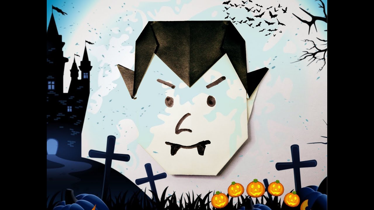 Make an easy origami vampire for Halloween | DIY origami tutorial step ...