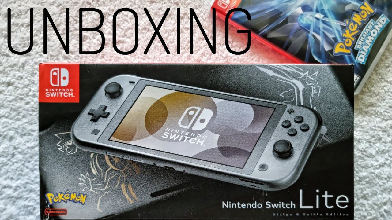 Unboxing Nintendo Switch Lite Dialga & Palkia Edition / Pokémon ...