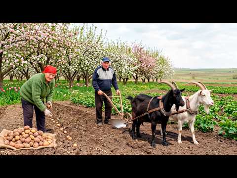 The simple life of an elderly couple in a Ukrainian village