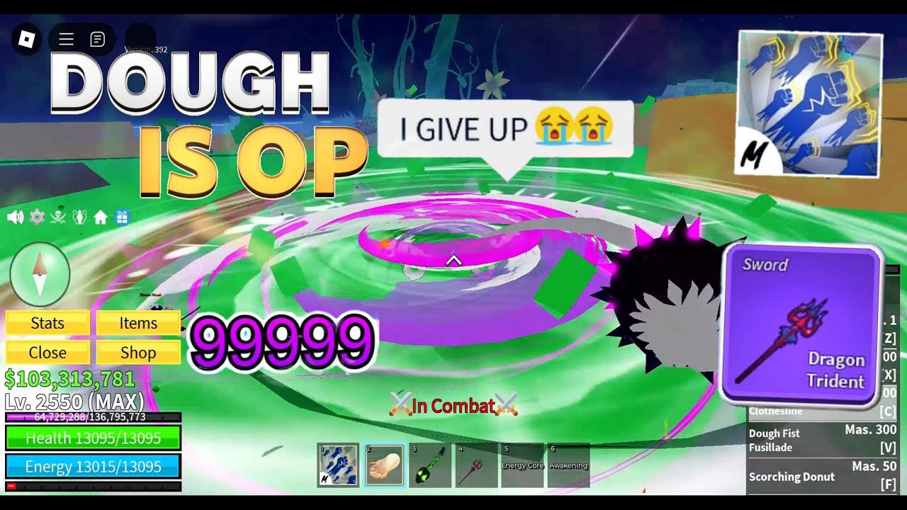 NO WAY DOUGH IS THIS GOOD 💀🙏 [Dough + Dragon trident] bloxfruits - YouTube