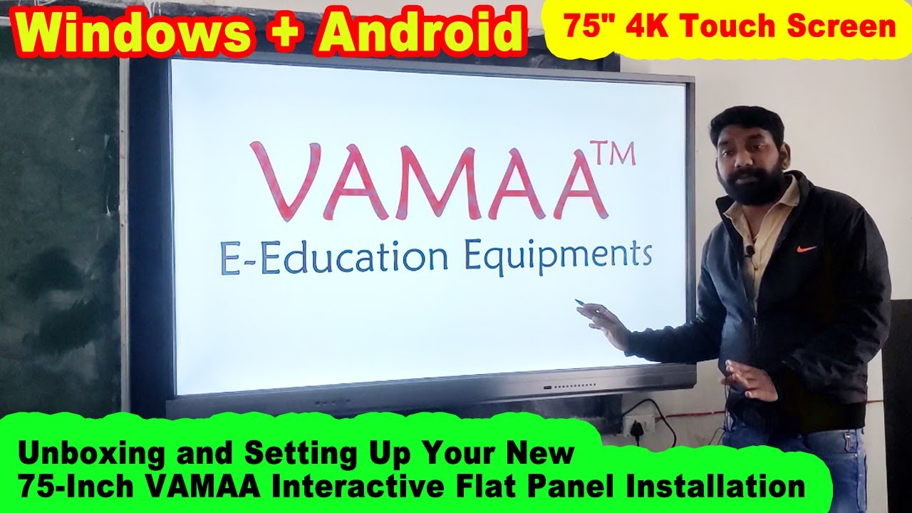 Khan sir wala touch screen board | 75" VAMAA Interactive Flat Panel ...