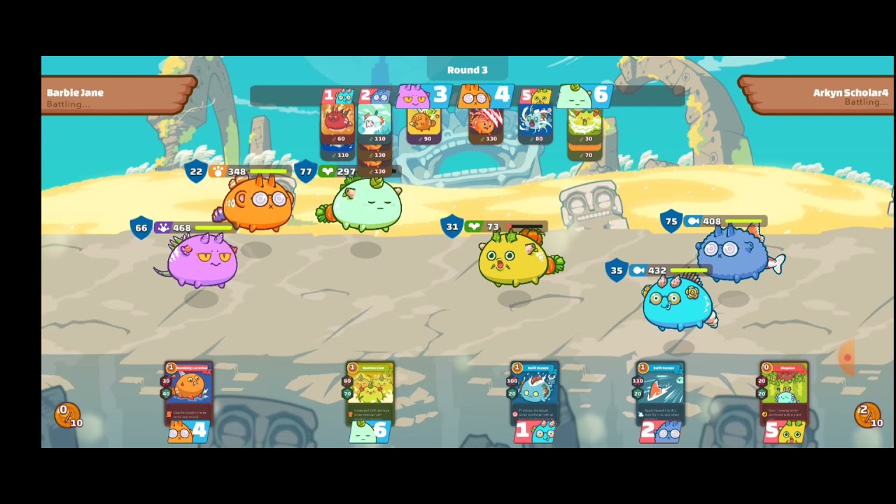 Axie Infinity Gameplay #8: Nail-biting win - YouTube