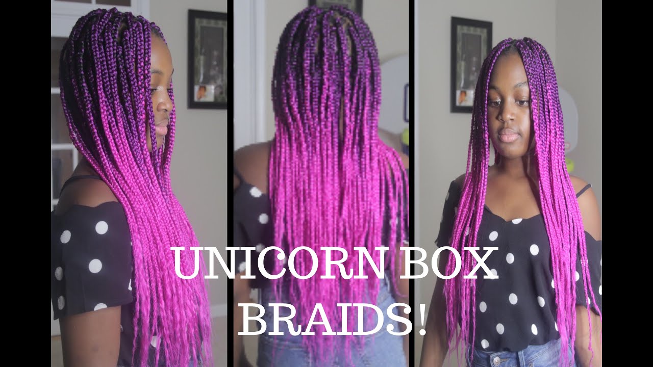 UNICORN BOX BRAIDS (Tutorial) - YouTube