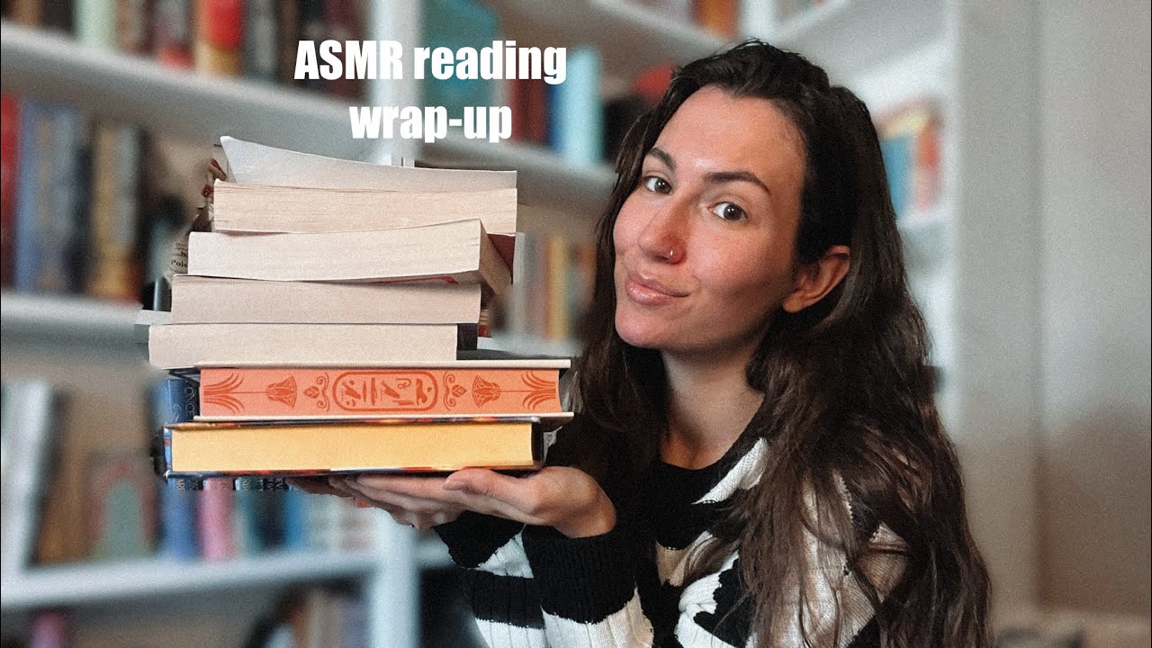 ASMR the 8 books i read in june 🌞📚 tingly whispers, tapping, book ...