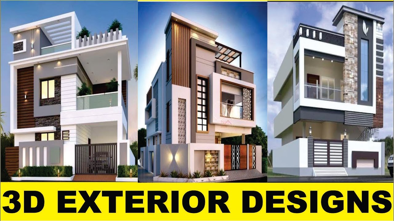3D home exterior | house elevation design | modern home | house ...
