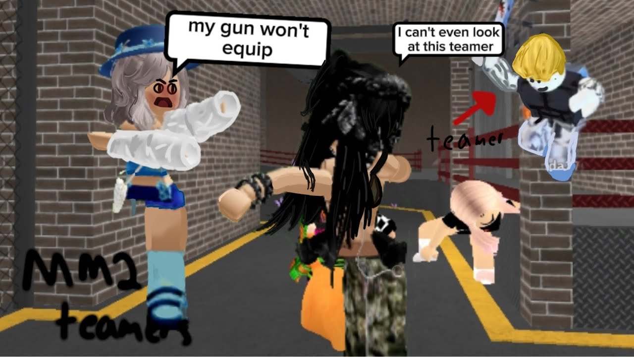 Blaze and ruby caught mm2 TEAMERS! 🤪 (mm2 core) - YouTube