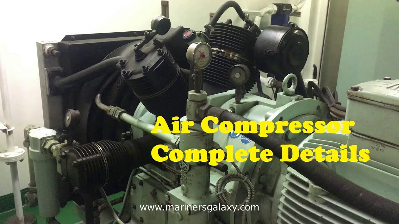 Main Air Compressor Parts Explanation and Working | Air Cooled ...