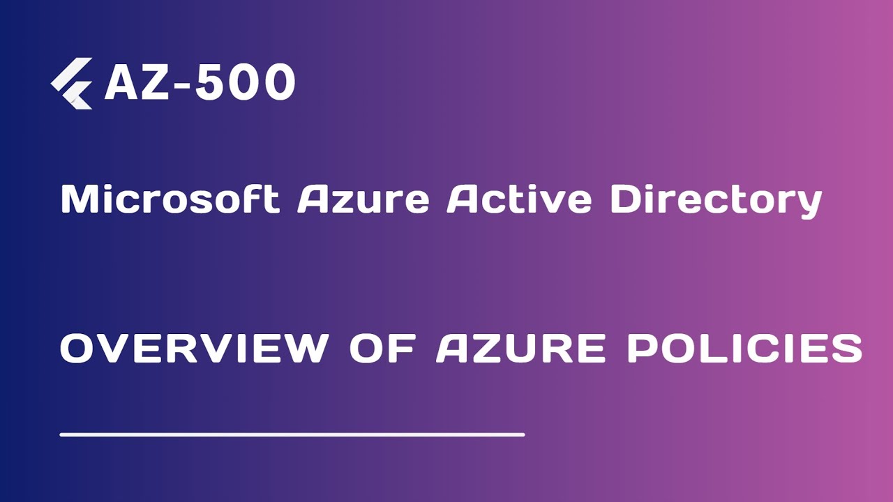Overview of Azure Policies - Lecture 31 - YouTube