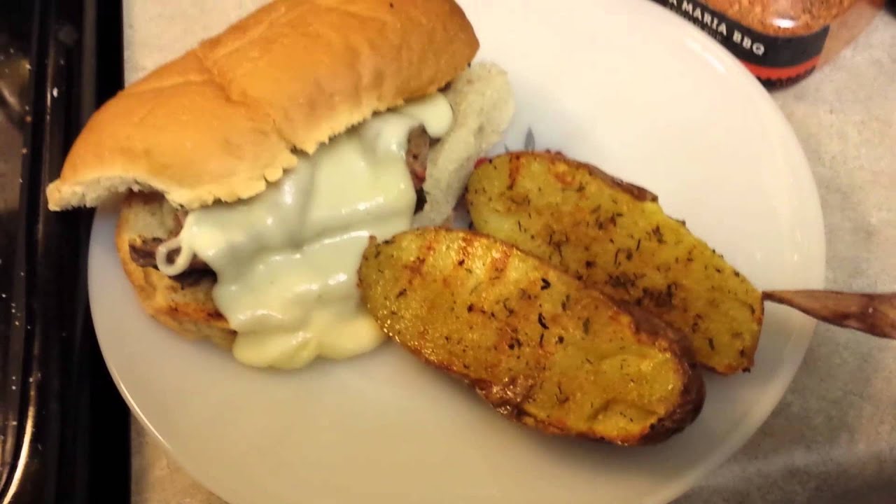 Steak & Cheese Sandwich on my Velata Raclette Grill - YouTube